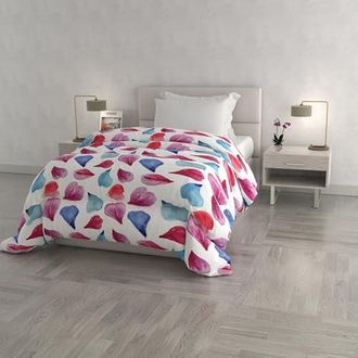 Italian Bed Linen Fantasy Wintersteppdecke, gepolstert und Bedruckt, Petali, 220x260cm