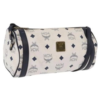 MCM Sac bandouli&egrave;re Pre-owned en toile - Femme - Pre-owned - Blanc - Taille: ONE Size