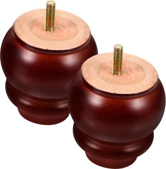 Angoily 2 Stück Möbelbeine aus Massivem Unlackiertem Holz Hohe Sofafüße Robuste Möbelfüße für Tv schränke Kommoden und Sofas Einfache Montage Geräuschreduzier