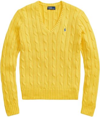 Polo Ralph Lauren Pullover mit Zopfmuster - Gelb