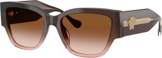 Versace unisex, Accessoires, Brun, Taille: 55 MM Lunettes de soleil oeil de chat