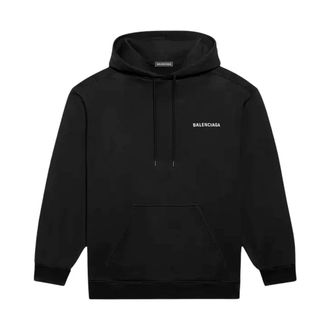 Balenciaga Logo Baumwoll-Hoodie - - Sweatshirts & Hoodies - Herren - Schwarzk - S