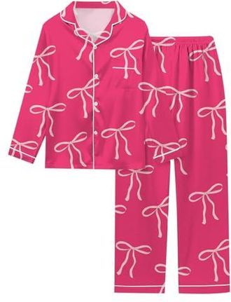 Generic Pyjama imprim&eacute; pour femme Cadeau de Saint-Valentin 2026, rose vif, 3XL