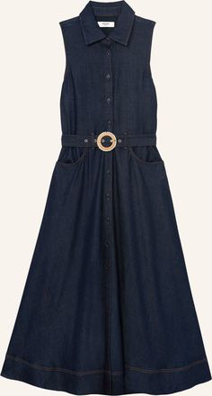 Reiss Reiss Hemdblusenkleid Remi In Jeansoptik blau