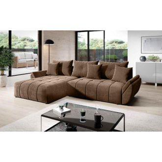 Furnix Furnix - Ecksofa tropea Schlaffunktion Bettkasten Kissen Couch Sofa L-Form mh 15