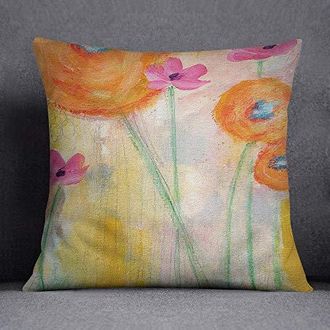 Bonamaison Le Jardin du Lin Kissenhüllen, Cotton, Mehrfarbig, 45x45