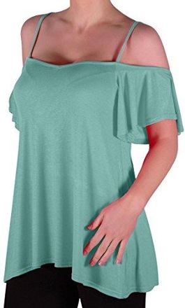 Eye Catch TM - Haut Fines Bretelles Larges Manches Tombant sur Les épaules - Cherie - Femme