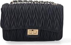 Gave Lux Sac à bandoulière pour femme en cuir véritable Made in Italy 23x14x7 cm, Bleu jeans, Taille unique