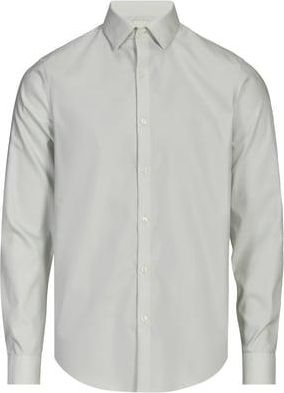 Calvin Klein Schmales Hemd aus Baumwollmischung in Grün