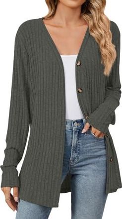Generico Cardigan dhiver long pour femme confortable et doux avec fermeture éclair poches pull élégant décontracté pour femme Pull à manches longues et col en 