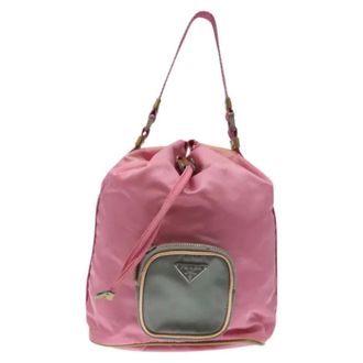 Prada Pre-owned Nylon sacs-main - Femme - Pre-owned - Rose - Taille: ONE Size