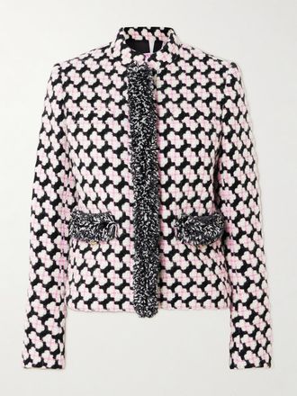Pucci Jacke Aus Tweed Aus Einer Wollmischung Mit Fransen - Pink
