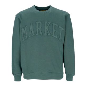 Market Vintage Wash Crewneck Sweatshirt - - Sweatshirts & Hoodies - Herren - Gr&uuml;n - XL