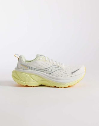Saucony Hurricane 25 - Baskets de course - Ivoire et jaune-Blanc