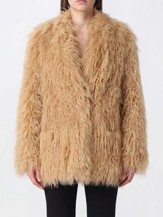 Isabel Marant Manteau Mylae en fausse fourrure avec col en V