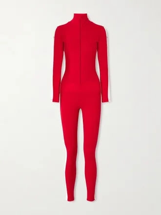 We Norwegians Voss Zweifarbiger Jumpsuit Aus Einer Wollmischung - Rot