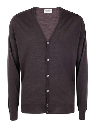 John Smedley Pull Col Roul&eacute; - Marron
