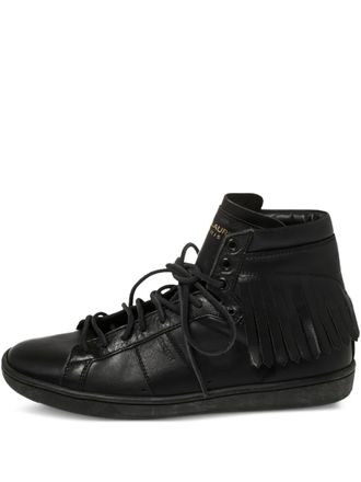 Saint Laurent baskets en cuir - Noir