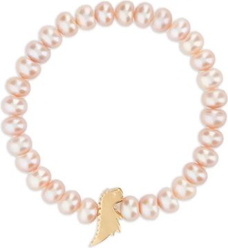 Aliita Perlenarmband mit 9kt Dino-Anhänger - Rosa