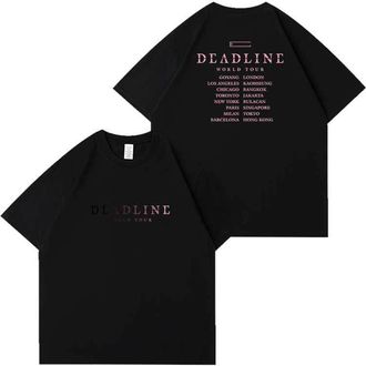 Generic Deadline T-Shirt 2025 World Tour Grafik-Support Mode Baumwollhemd(Black-C,2XL)