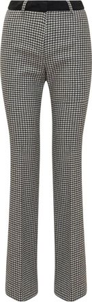 L'autre Chose pantalon droit à motif pied-de-poule - Gris