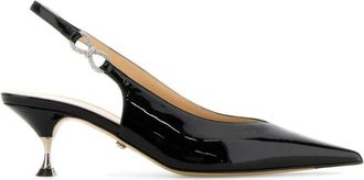 Mach & Mach Mach & Mach, Femme, Chaussures, Noir, Taille: 36 1/2 EU Escarpins Slingback avec Ornements en Cristal