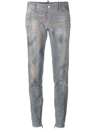 Dsquared2 jean &agrave; design clout&eacute; - Gris