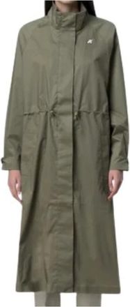 K-Way Femme, Vestes, Vert, Taille: 38 FR Barbrein Long Coat
