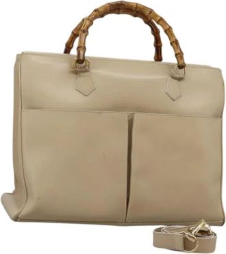 Gucci Pre-owned Cuir sacs-main - Femme - Pre-owned - Beige - Taille: ONE Size
