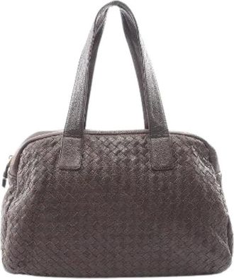 Bottega Veneta Sac cabas en cuir Intrecciato Pre-owned - Femme - Pre-owned - Brun - Taille: ONE Size