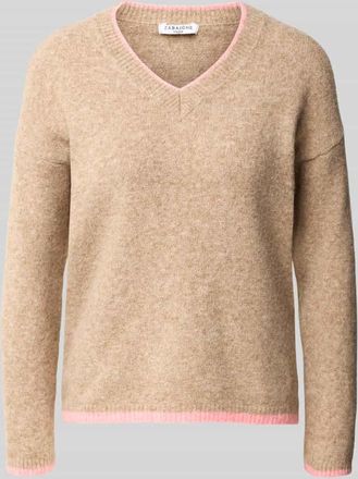 Zabaione Strickpullover mit V-Ausschnitt Modell Ro44sie