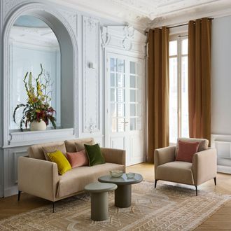 Madura Rideau À Oeillets Dorés Dalila Camel doré - MARRON