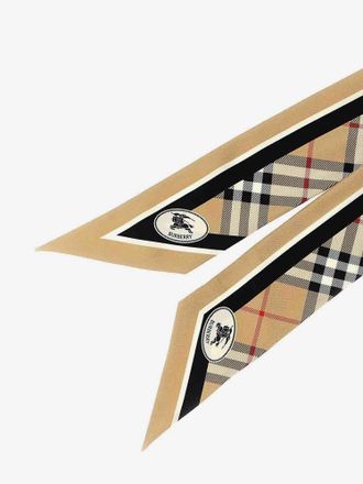 Burberry Womens Silk Bandeau Medium Check Beige Scarf Scarfs
