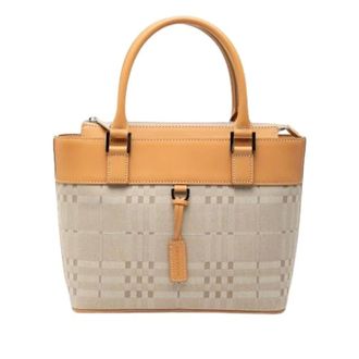Burberry Sac &agrave; main en toile Pre-owned - Femme - Pre-owned - Beige - Taille: ONE Size