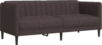 vidaXL Sofa 2-Sitzer Dunkelbraun Stoff Vidaxl