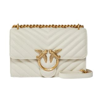 Pinko Mini Sheep Nappa Chevron Tasche - - Bags - Damen - Wei&szlig; - ONE SIZE
