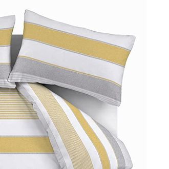 Catherine Lansfield Catherine Lanfield Bettbezug New Quay Stripe Ochre 40x80(2), Twin, Yellow