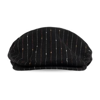 Dolce & Gabbana Homme, Accessoires, Noir, Taille: 58 CM Casquette Plate &agrave; Rayures