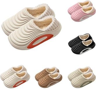Generic Pantoufles dhiver antid&eacute;rapantes &agrave; dos ferm&eacute; avec doublure en peluche, chaudes et confortables en mousse &agrave; m&eacute;moire de forme pour int&eacute;rieur et ext&eacute;rieu