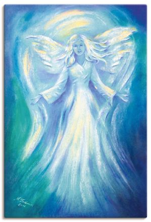 Artland Wanddeko Leinwand Bilder Wandbild 40 x 60 cm Fantasy Mythologie Religion Christentum Figur Flügel Engel Liebe J9ZB