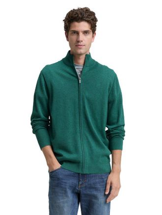 Tom Tailor Strickjacke mit Logo Stickerei