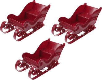 BESPORTBLE 3st&uuml;cke Schlitten-Dekoration Aus Weihnachtsschlitten Zum Aufh&auml;ngen Tischmodell H&auml;ngender Weihnachtsschlitten F&uuml;r Party-deko Und Weihnachtsdekoration