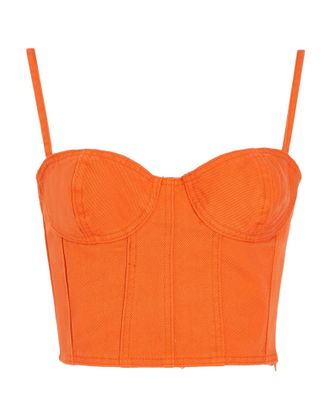 8 by YOOX ORGANIC COTTON DENIM BUSTIER