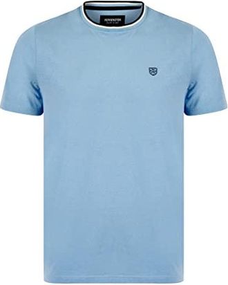 Kensington Eastside Westport Cotton Jersey Crew Neck Ringer T-Shirt in Blue Bell - Kensington Eastside - L