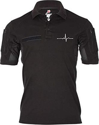 Copytec Polo Tactical Polo Service de sauvetage QRS T-shirt médical 36054, Noir, M
