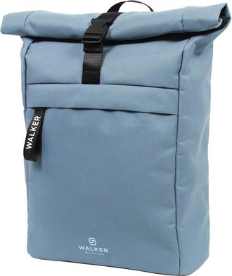 Walker Unisex Roll Top Classic 42263-330-Classic Rucksack Ice Blue mit Hauptfach, Laptopfach, ergonomischen Schulterriemen und Mittelfach mit Handytasche, wa