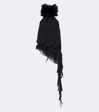 Jacques Wei Top aus Chiffon