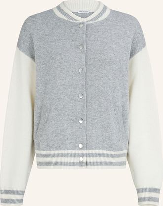 True Religion Strick Bomber-Jacke Chunky grau