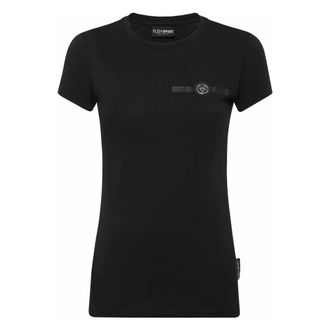 Plein Sport Femme, Tops, Noir, Taille: 36 FR T-Shirt Pure Basic