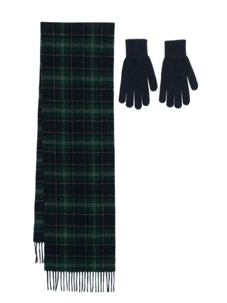 Barbour Scarf And Glove Gift Set Tartan